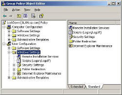 Windows Server 2003 - Group Policy Windows Settings