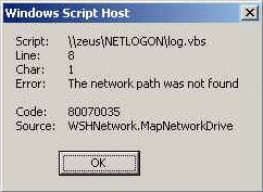 Code error 80070035 - The network path cannot be found